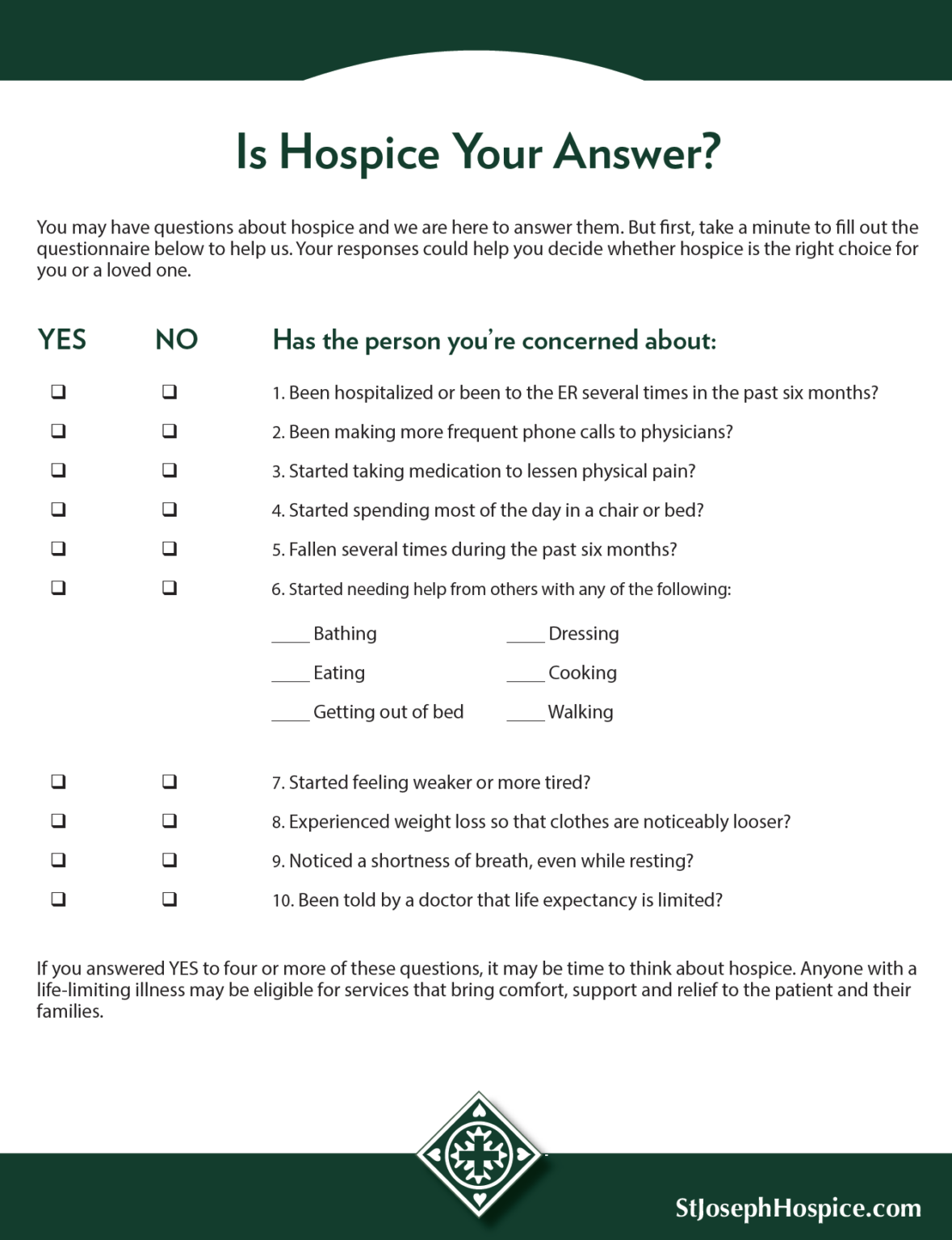 St. Joseph Hospice - The Carpenter Health Network